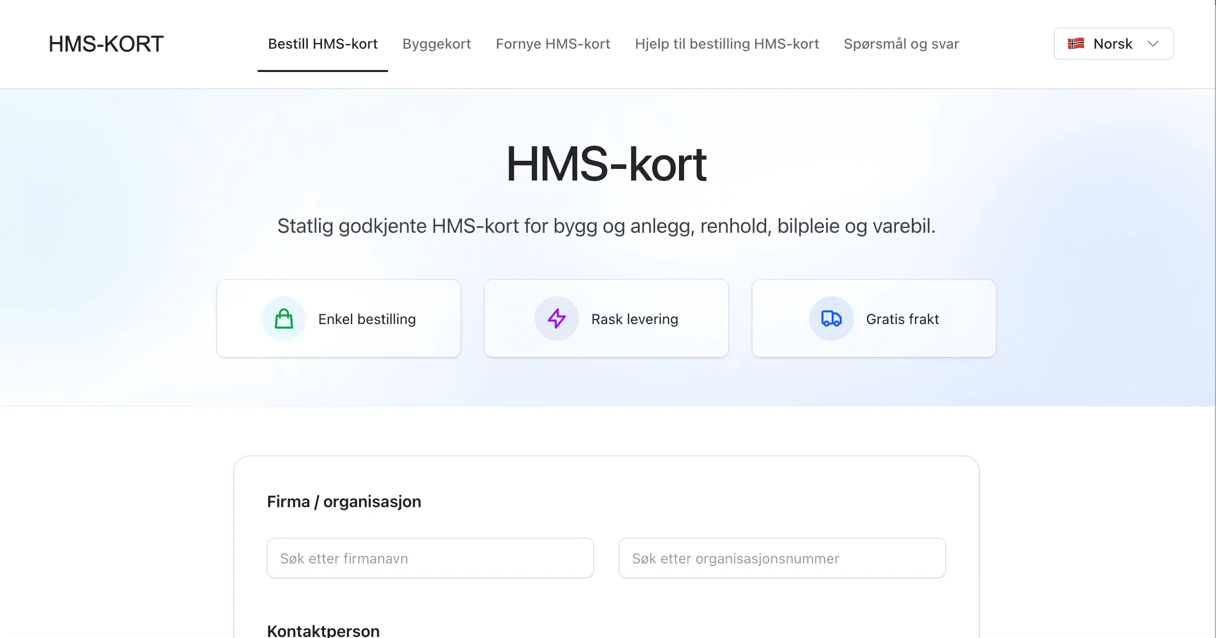 Hjelp til bestilling av HMS-kort | Jobbkort AS